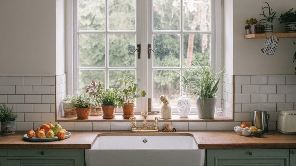 27 Kitchen Window Sill Decor Ideas - HomeUpgradeLab